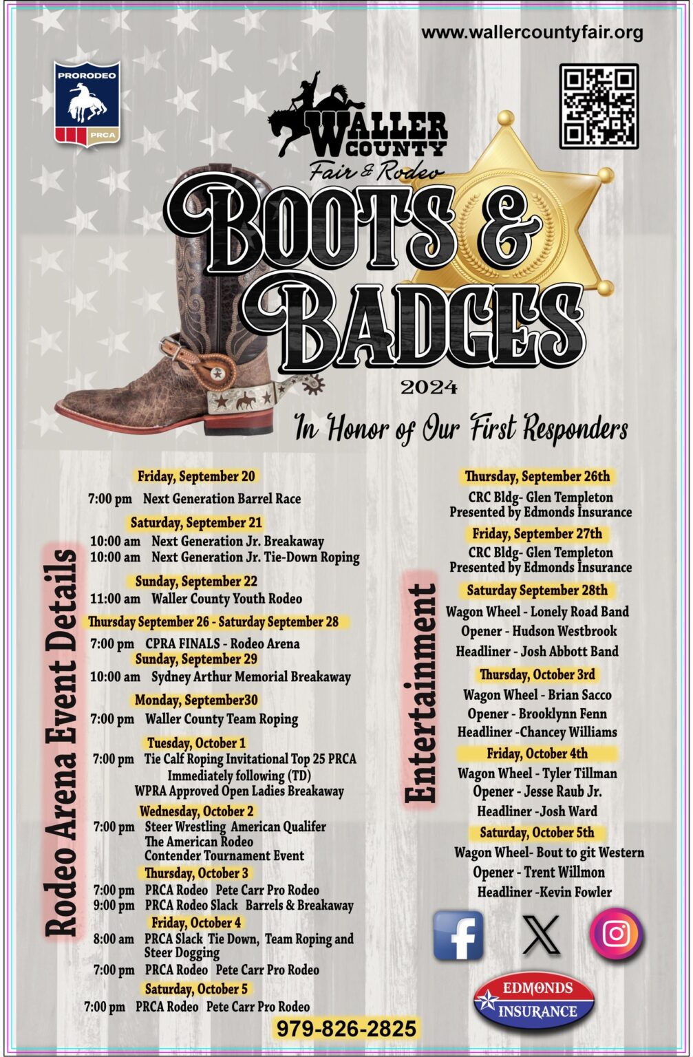 Waller County Fair & Rodeo 2024 – Boots and Badges – Thin Blue Line LEMC